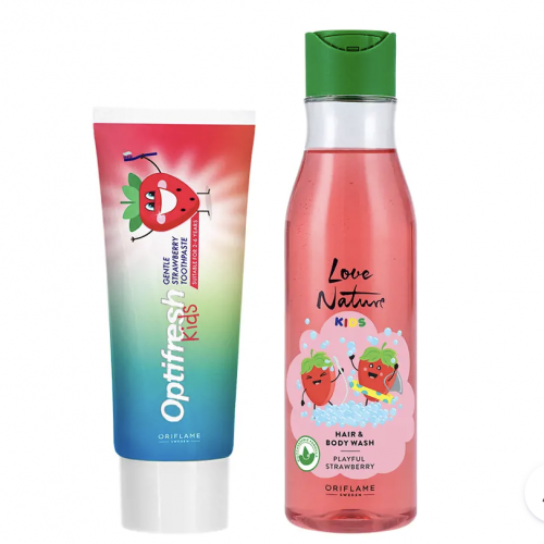Bộ (44954 & 40844) Kem đánh răng trẻ em Optifresh và Sữa tắm gội trẻ em ...